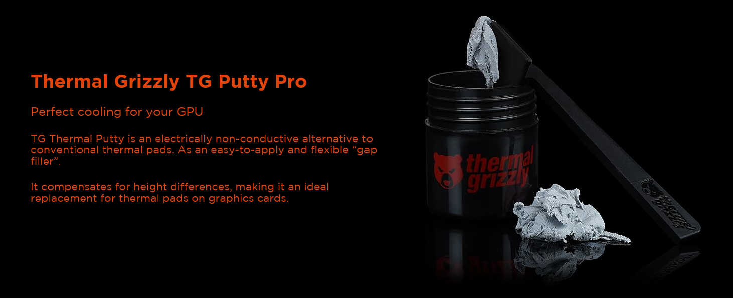 Thermal Grizzly TG Putty Basic Advanced Pro High-Performance Thermal Putty for Graphics Cards ...