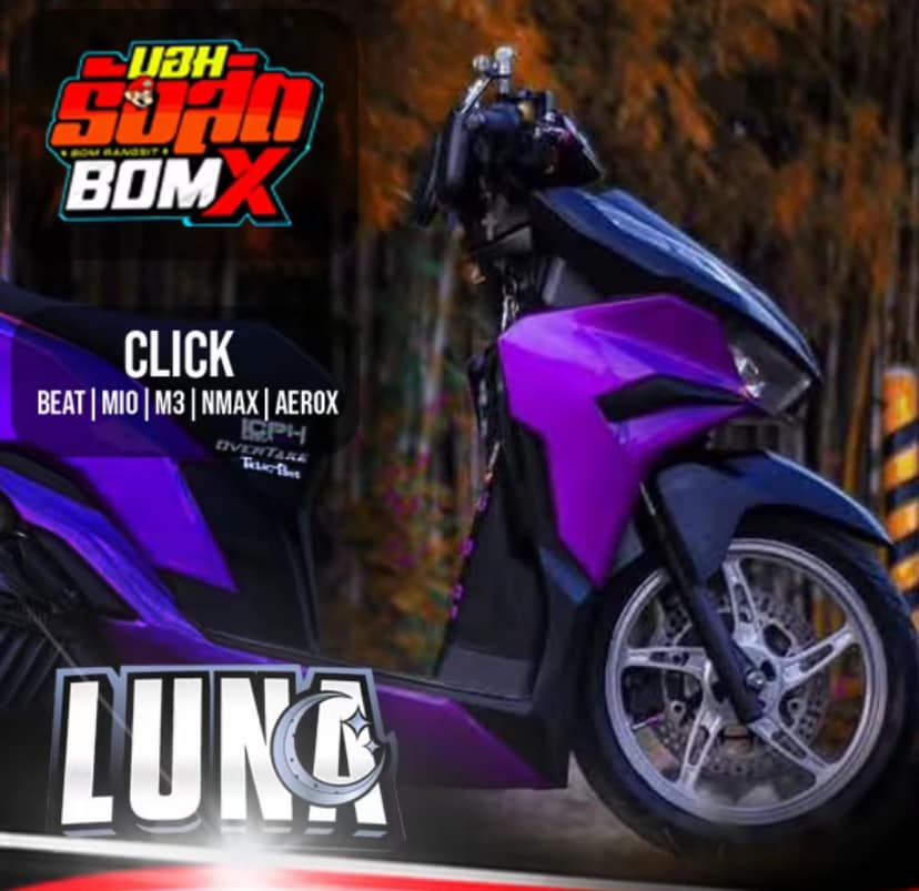 BOM X LUNA mags Bom Rangist mags For Click 125/150/Mio sporty/125i/Mio ...