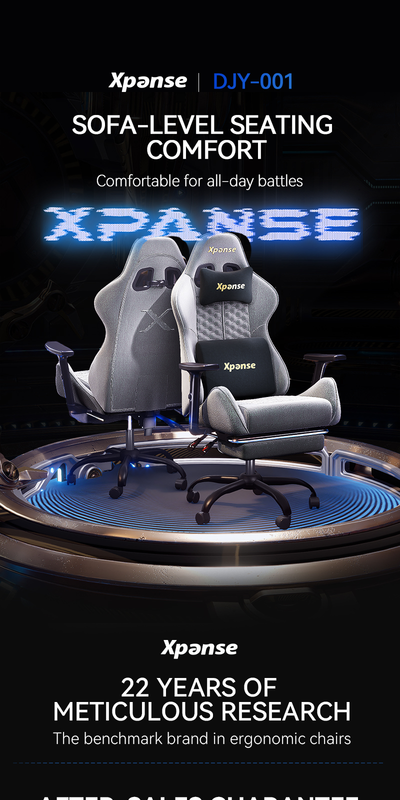 Xpanse Tech Fabric Gaming Chair Ergonomic Office Chair Game Chiar With ...