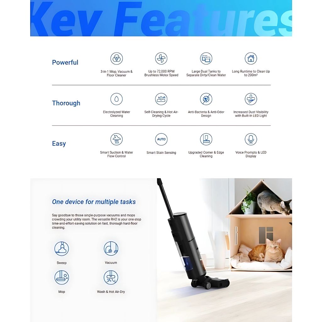 ENOLUX X10 PLUS Smart Cordless Wet and Dry Vacuum Cleaner - Vacuum ...