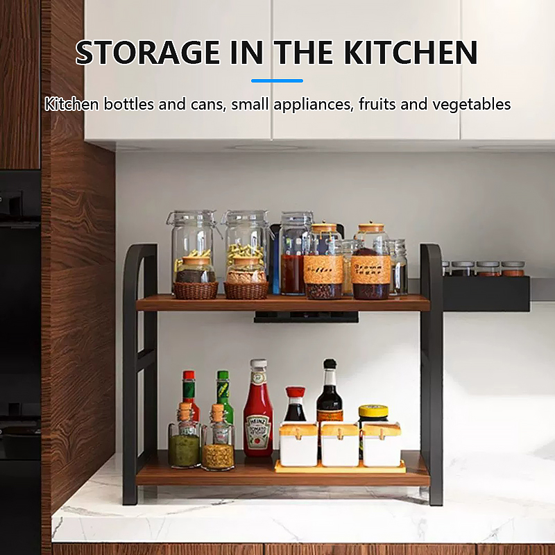 Condiment Seasoning Storage Organizer For Kitchen 2Tier Spice Rack ...