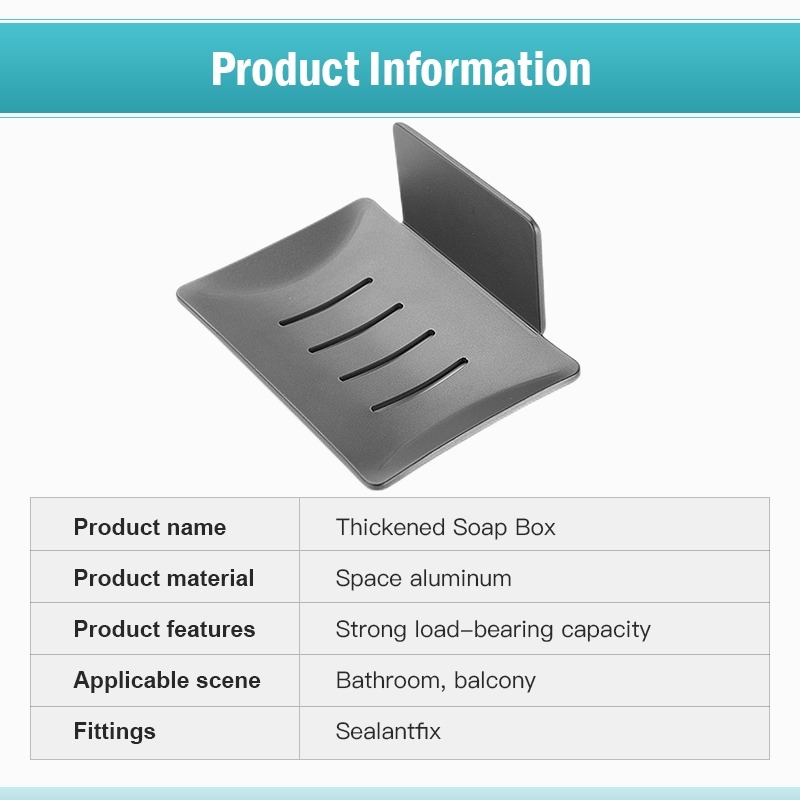 Space Aluminum Soap Holder Bathroom Shower Soap Drain Rack Soap Shelves ...