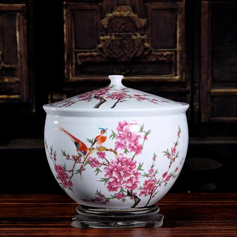 Ceramic Rice Storage Rice Vase Porcelain Rice Container Pot Container ...