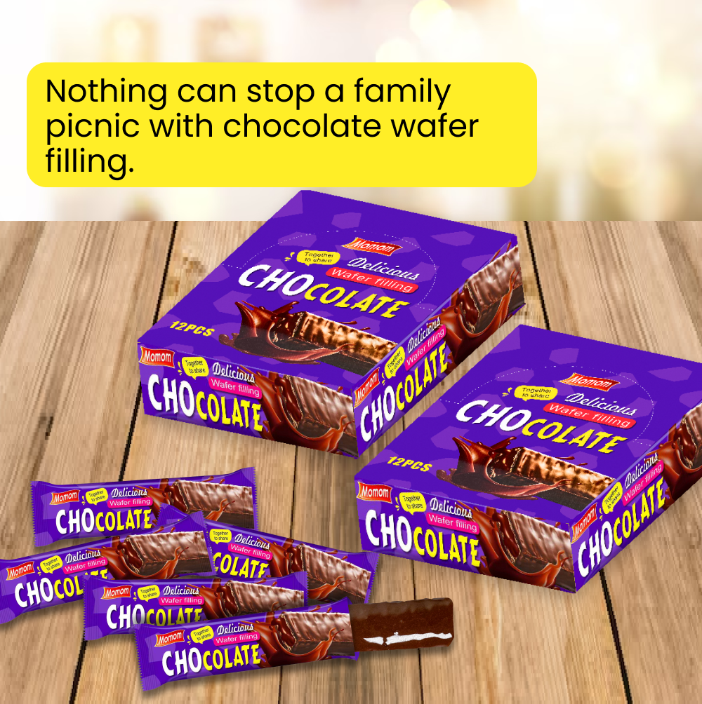 Momom Food Chocolate Wafer Filling, Smooth & Decadent Experience (Set ...