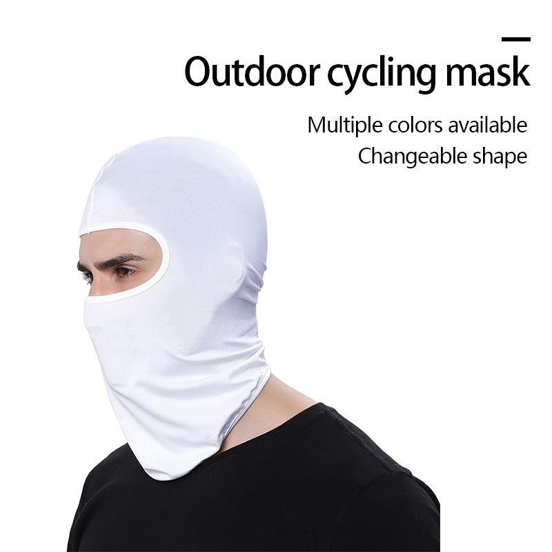 Full Face Mask Motorcycle Mask Rider Sunscreen CS Anti-UV Mask Ice Silk ...