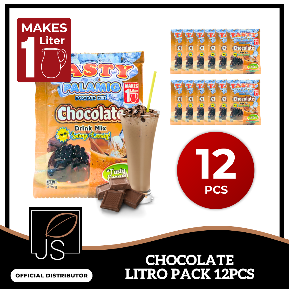 TASTY PALAMIG LITRO PACK OF 12 Chocolate Drink Mix 25g 10 Flavors ...