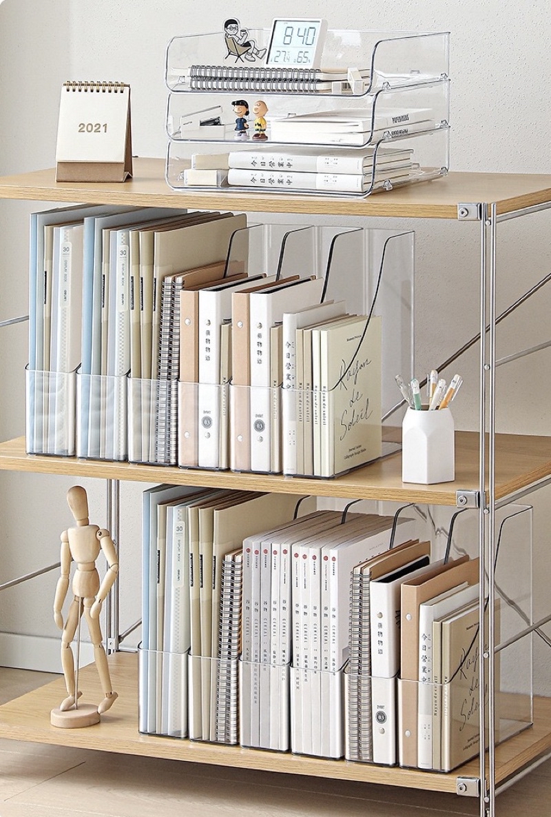 Transparent Book File Storage Desk Organizer - FUMIO Model | Shopee ...