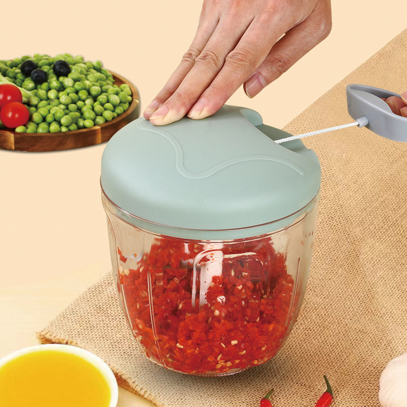 500/900ml Multi-function Food Processor Manual Chopper Hand Vegetable ...