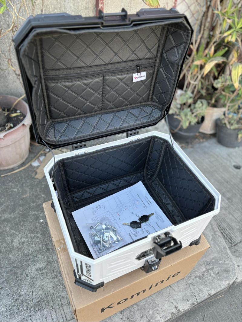 Duhan Hard Plastic Top Box 45 Liters with Backrest & Metal Plate ...
