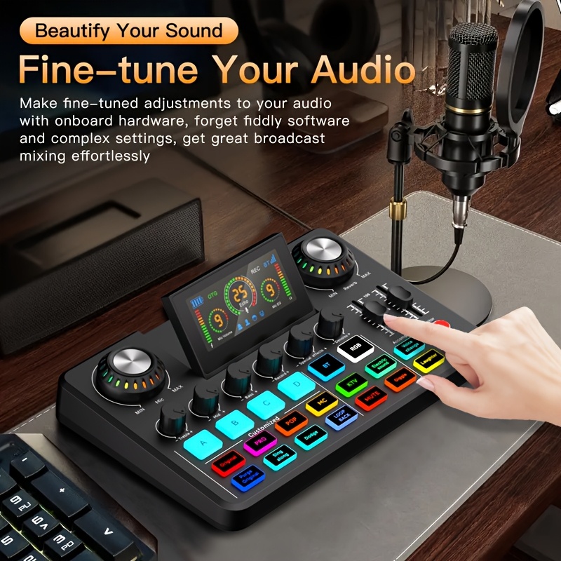 F668 High-End Sound Card Set with Condenser Mic, Professional Audio ...