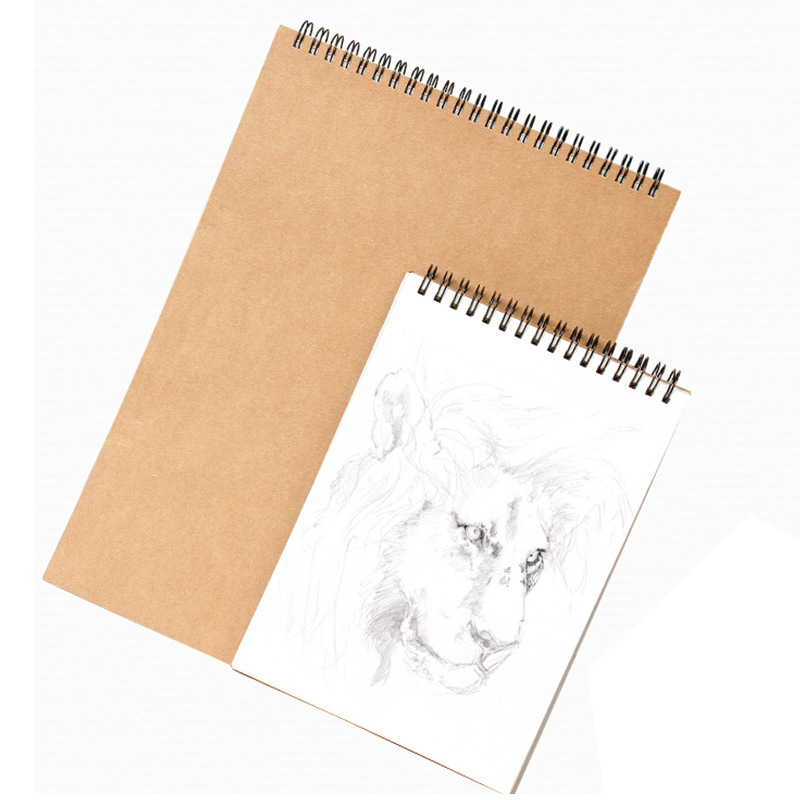 1/2Pcs Sketchbook drawing pad Thick Blank Kraft Sketch Pad drawing ...