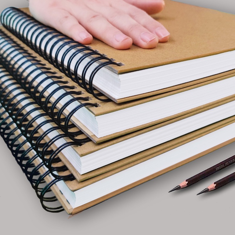 1/2Pcs Sketchbook drawing pad Thick Blank Kraft Sketch Pad drawing ...