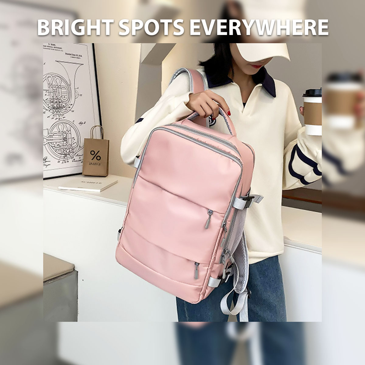 Korean version women's backpack large capacity travel backpack ...