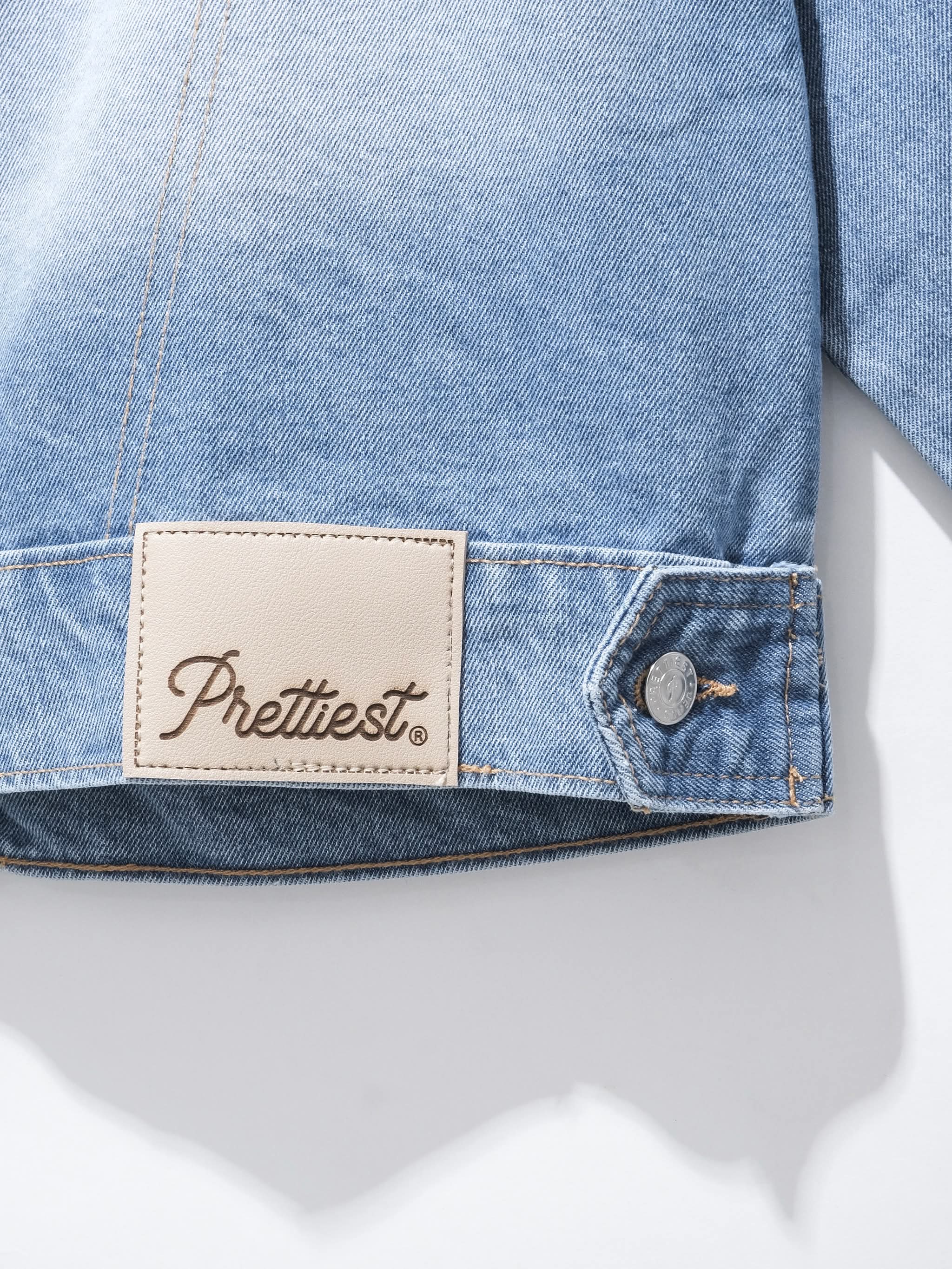 Prettiest® DENIM JACKET (BLUE) | Shopee Philippines