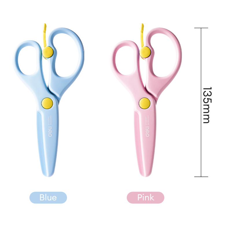 Deli 135mm Student Scissors Children's Safe Scissors 6075 | Shopee ...