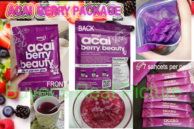 Weekit7 Acai Berry Powder FDA Organic Beauty Juice Anti-Aging Detox Whitening Glow Skin Mixed ...