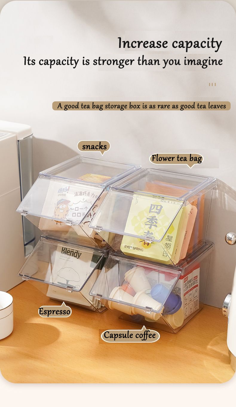 Acrylic candy organizer box coffee tea bag storage box sari sari store ...