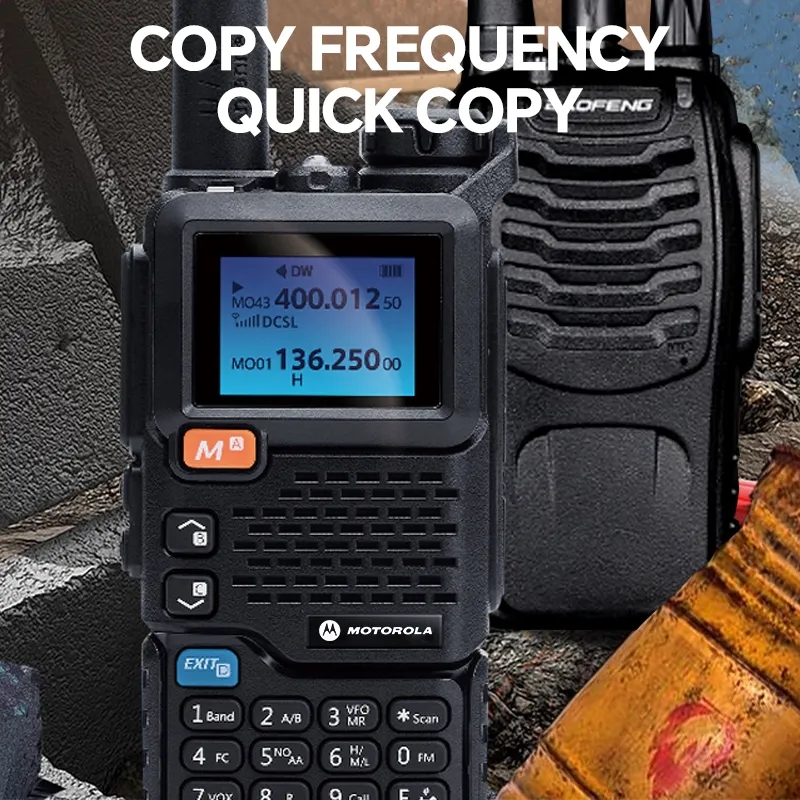 (Free Headset)MOTOROLA X6 Walkie talkie long range 10Watt high power FM ...