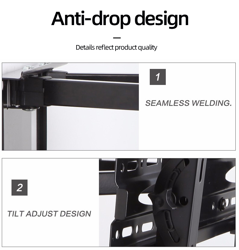 Universal TV Wall Mount Bracket For 14"-80" Retractable Bracket Swivel ...