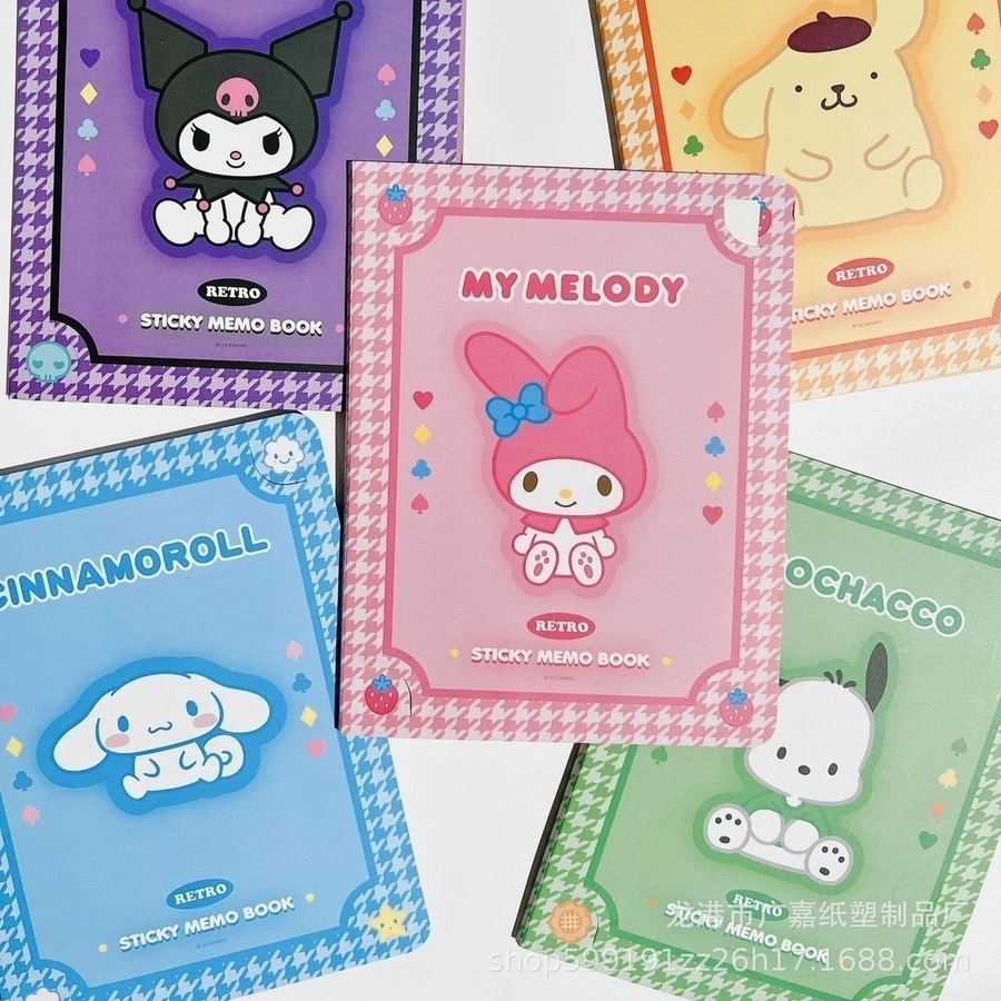 Cute Sanrio Sticky Notes Memo Book Sticker Various Styles Scrapbooking ...