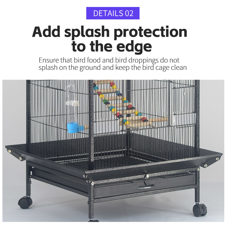 Luxury bird cage villa style movable large space bird cage specially ...