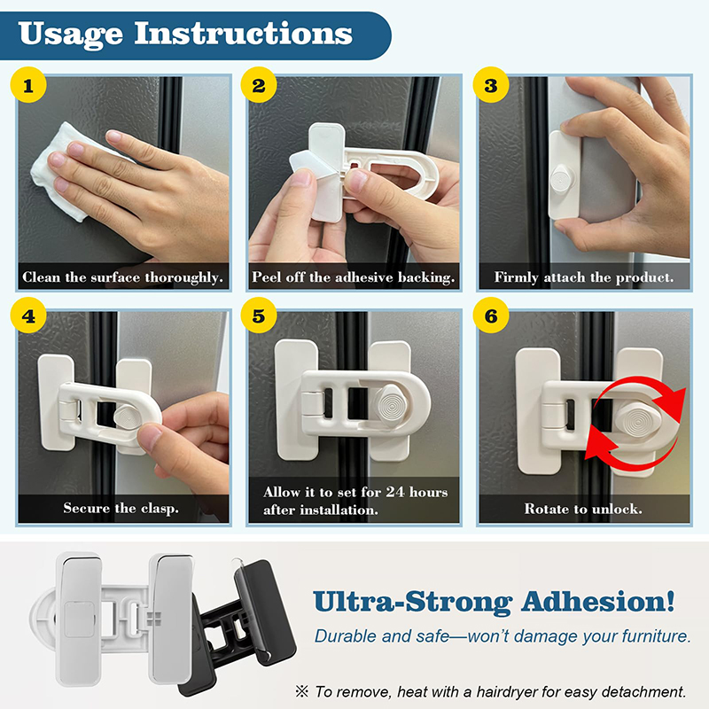 Refrigerator Baby Safety Lock Fridge Cabinet Drawers Guard Child Proof ...