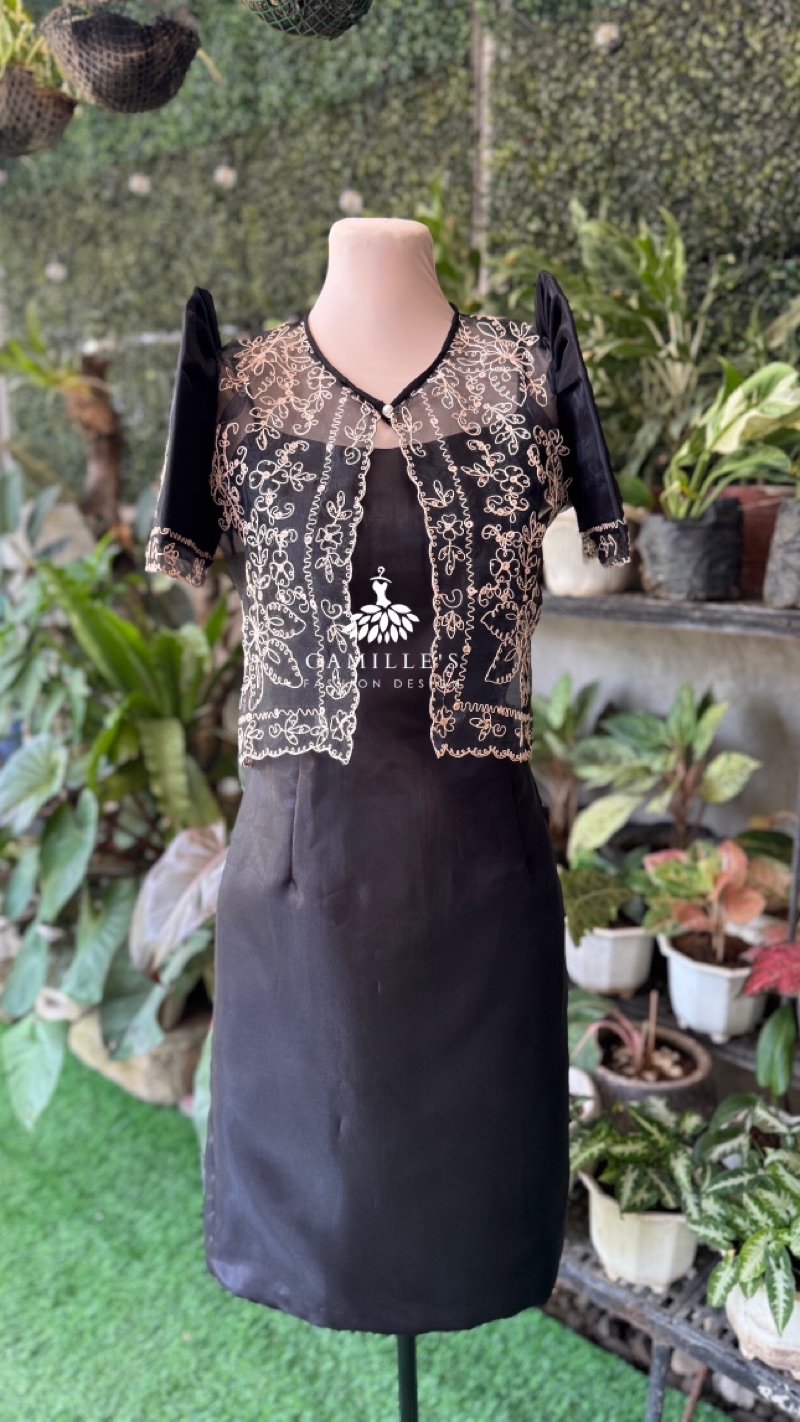 Modern Filipiñana Bolero Top Blouse for graduation , oathtaking ...