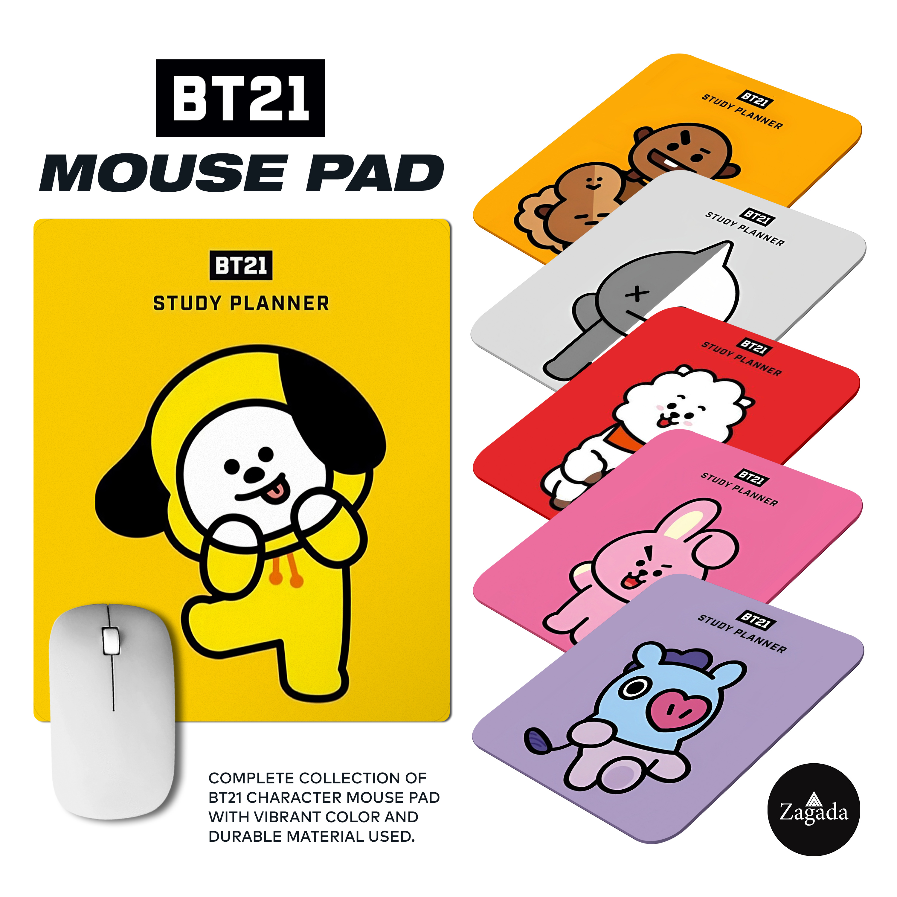 BT21 Adorable Characters Trendy Mousepad Gift Ideas available for Cash ...