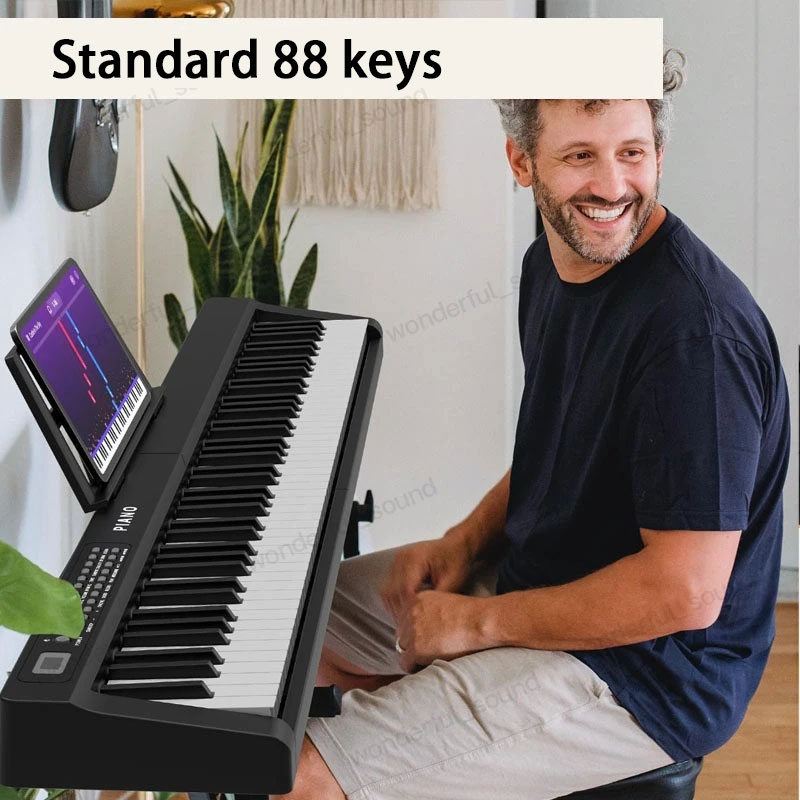 88 Keys/61 Keys Foldable Digital Piano Electric Keyboard Keys w ...