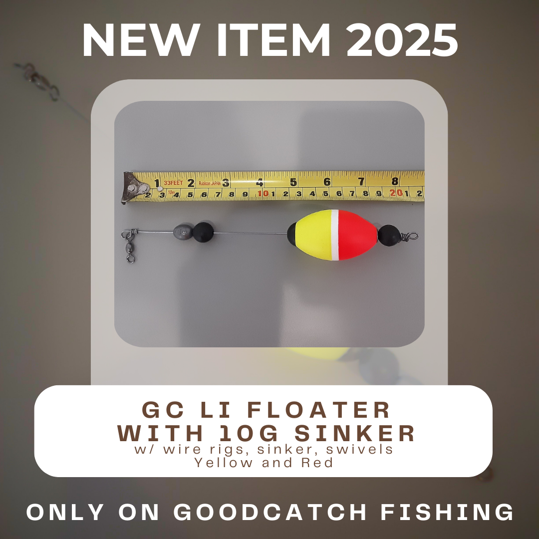 GC Plastic Floater / Li Floaters with wire rigs, sinker, swivel Yellow ...