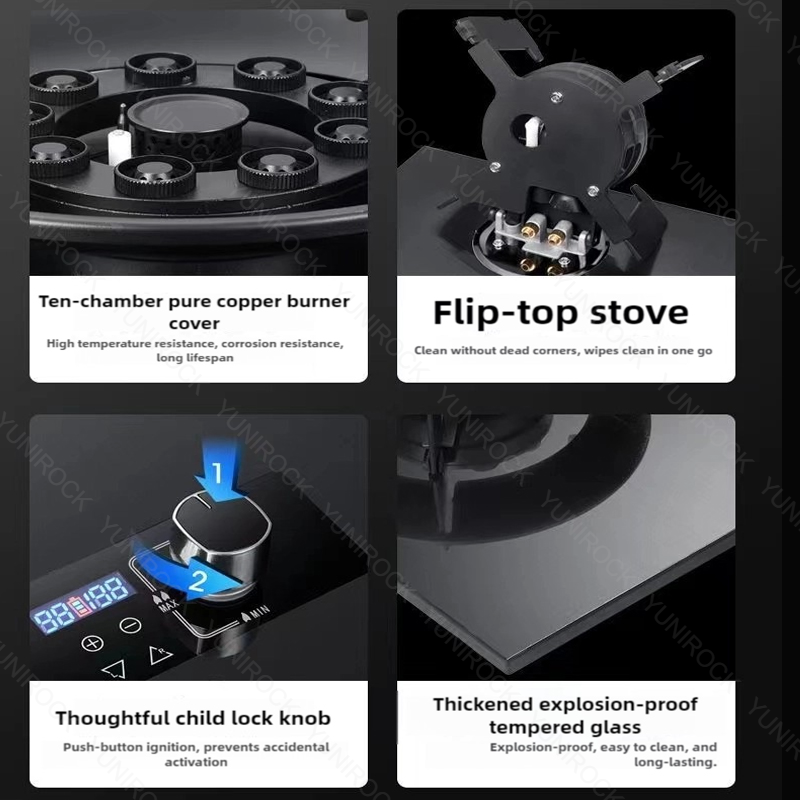 9KW Gas Stove Two Burner Gas Stove Double Standard Double Standard ...