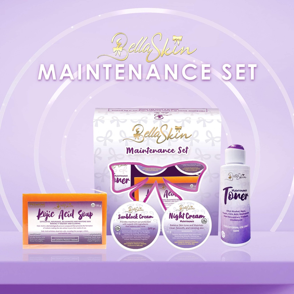 Bella Skin Maintenance Set Whitening Set, Anti-aging, Brightening, Anti ...