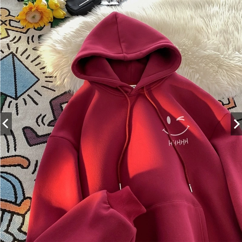 Smiley face hoodie Sweatsuit Jacket Jacket Jacket Sweater Jumper Couple ...