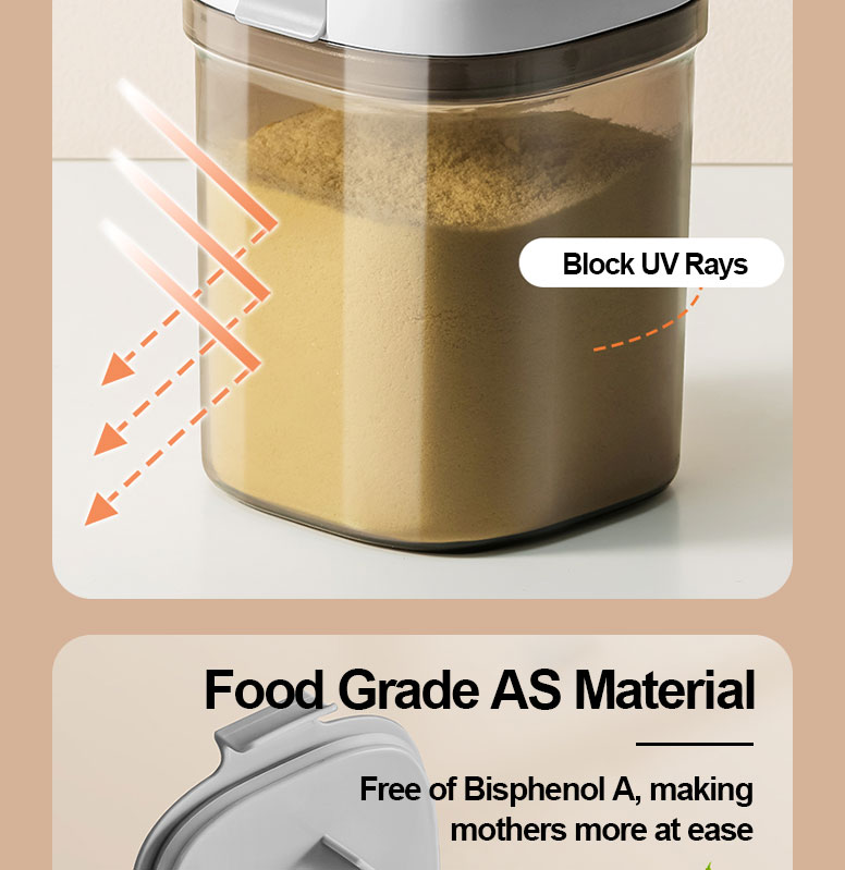 1800/1300/800ML Milk Storage Container Baby Milk Powder Airtight ...