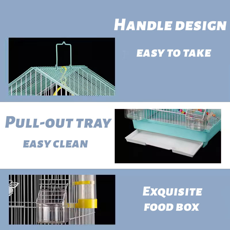 Bird Cage House For Love Bird With Feeding Box Easy Handle Easy To ...