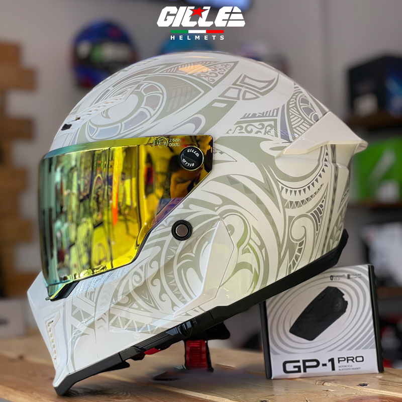 GILLE ASTRAL MAORI Full Face Dual Visor Helmet For Motorcycle Women And ...