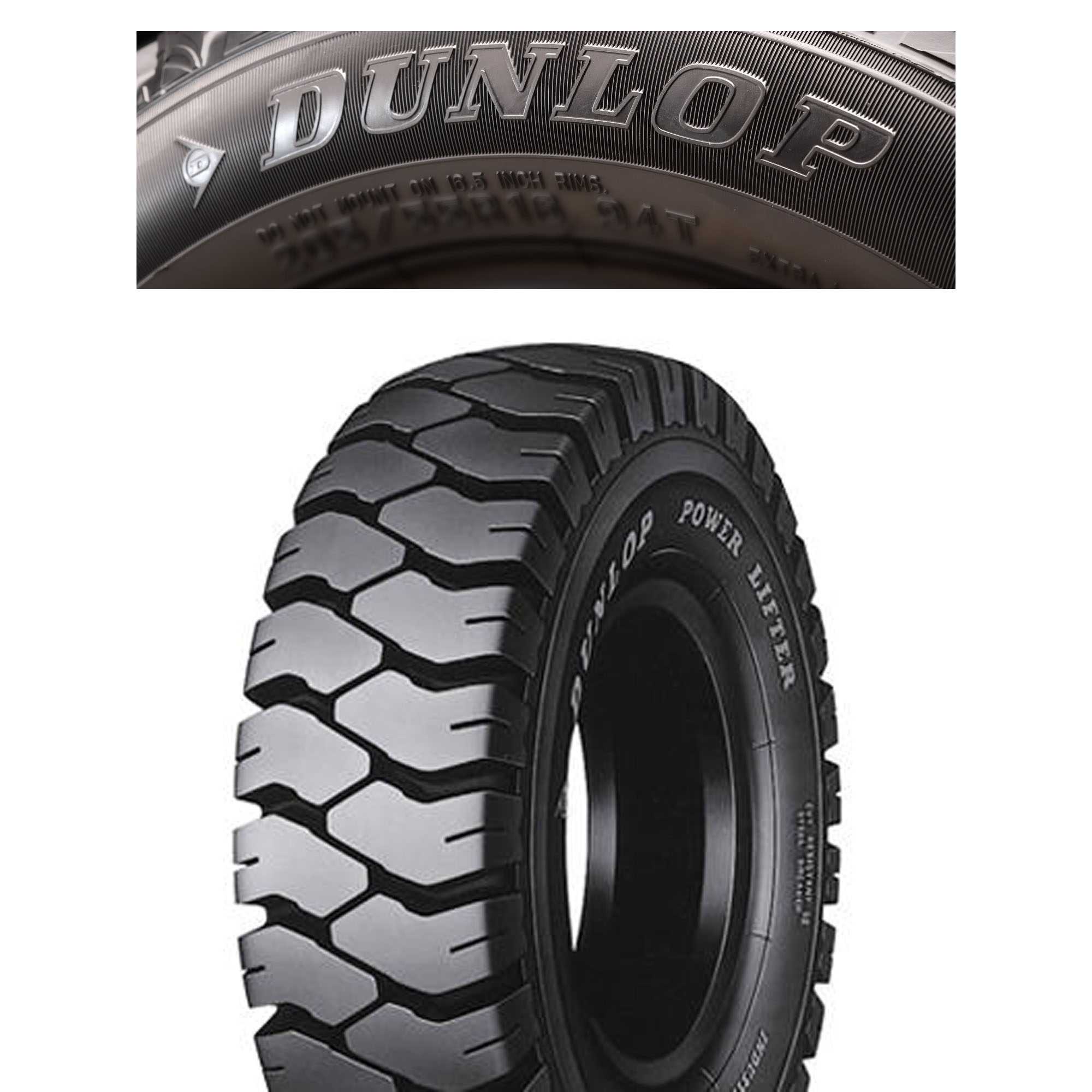 Dunlop - Industrial Tires - Power Lifter LUG Pneumatic Solid Tires ...