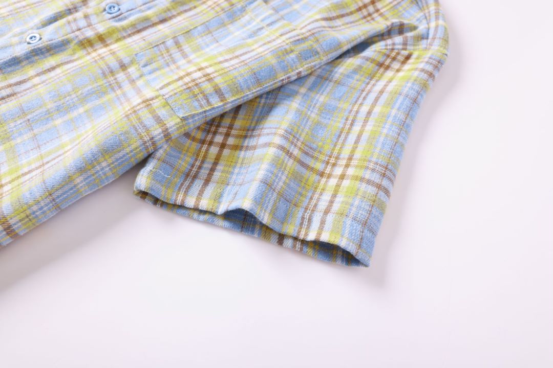 Mannered by HUILISHI Boxy Cropped Polo for Men Plaid Pattern Thick ...