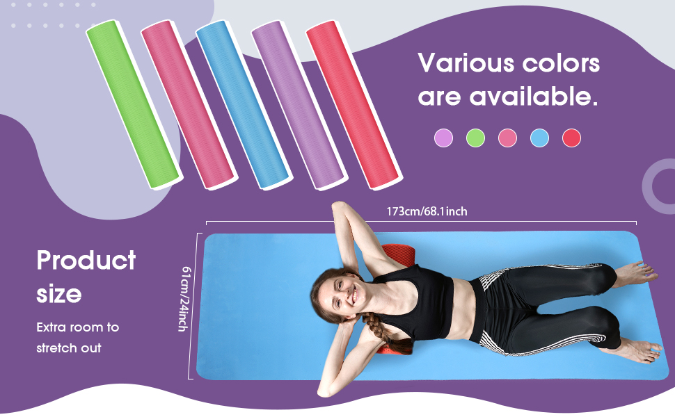 H1 K1tty | Yoga Mat Non Slip yoga Fitness Exercise mat Pilates ...