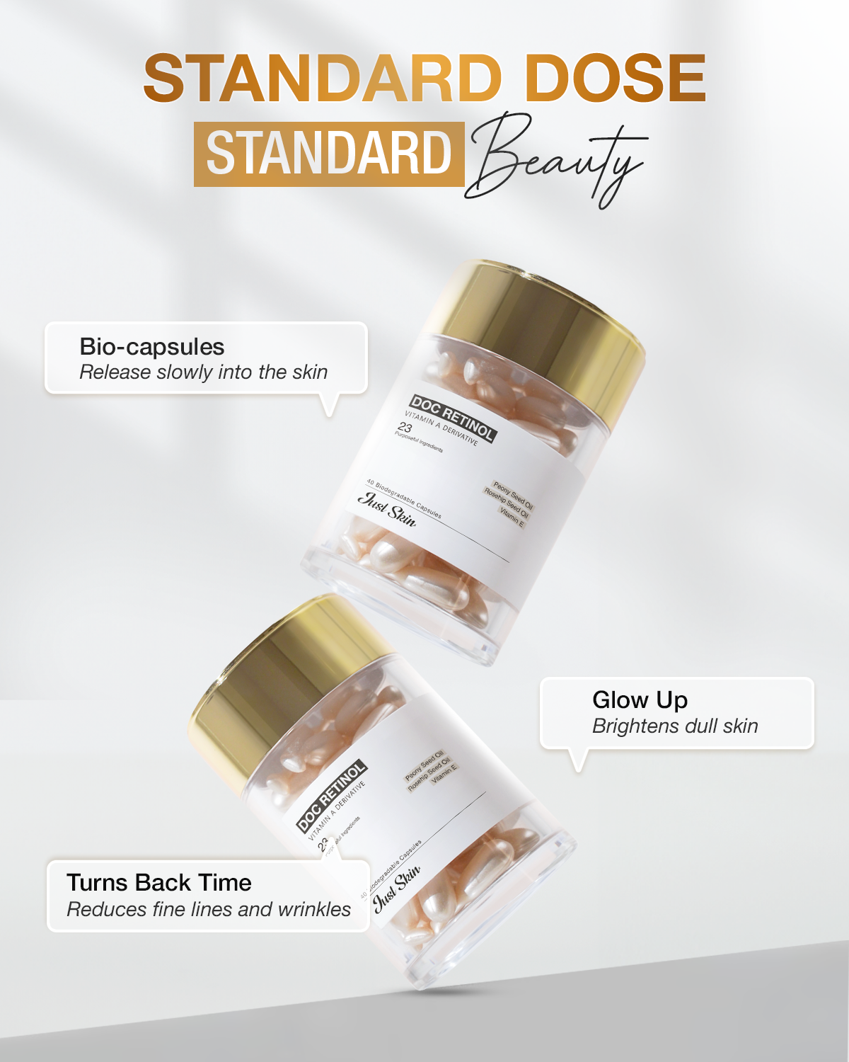 Just Skin Doc Retinol whitening serum - Capsules anti-aging fading dark ...