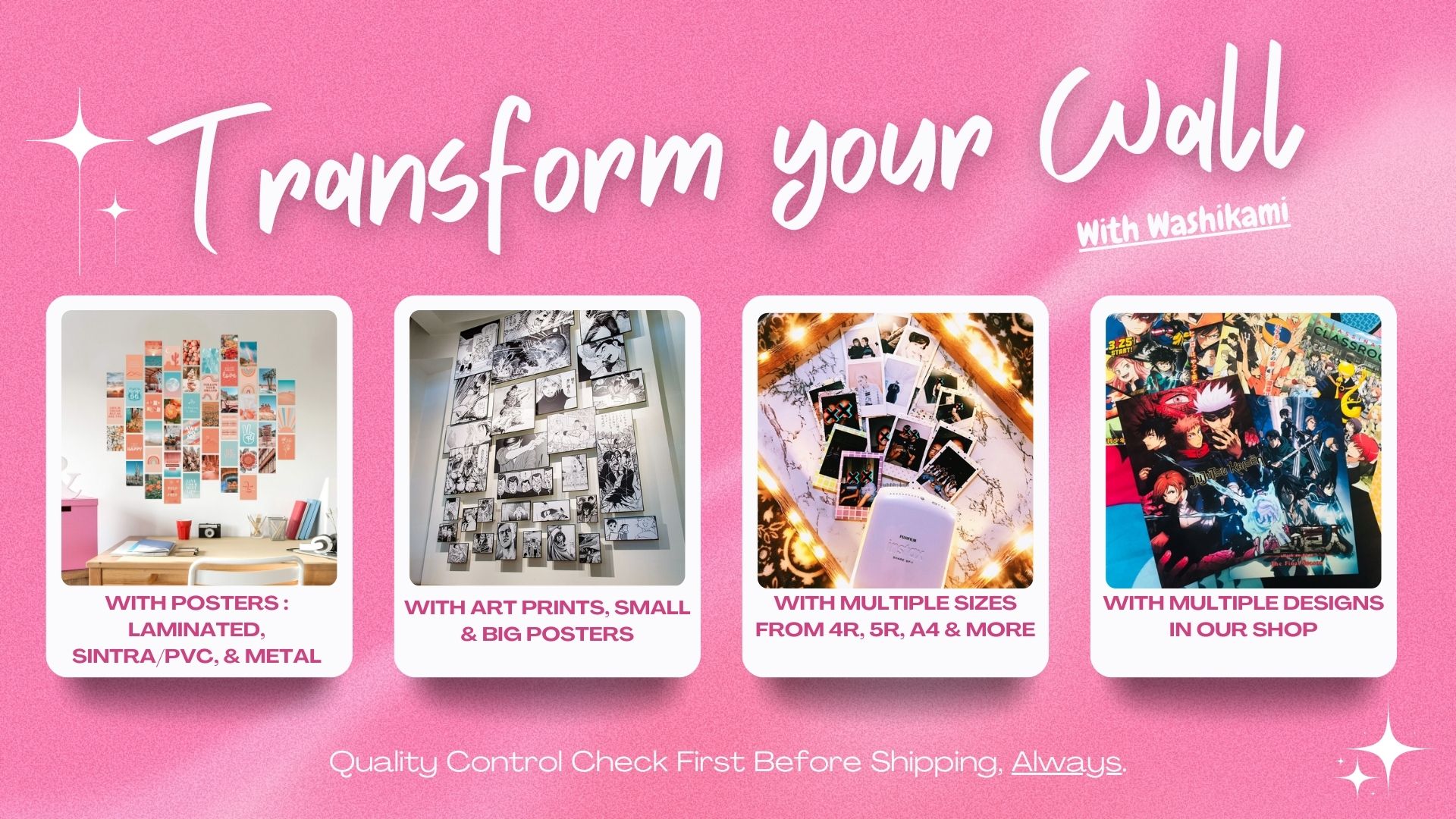 Customized A4 Poster (A4, 4R, 5R, Sticker Poster) - Washikami | Shopee ...