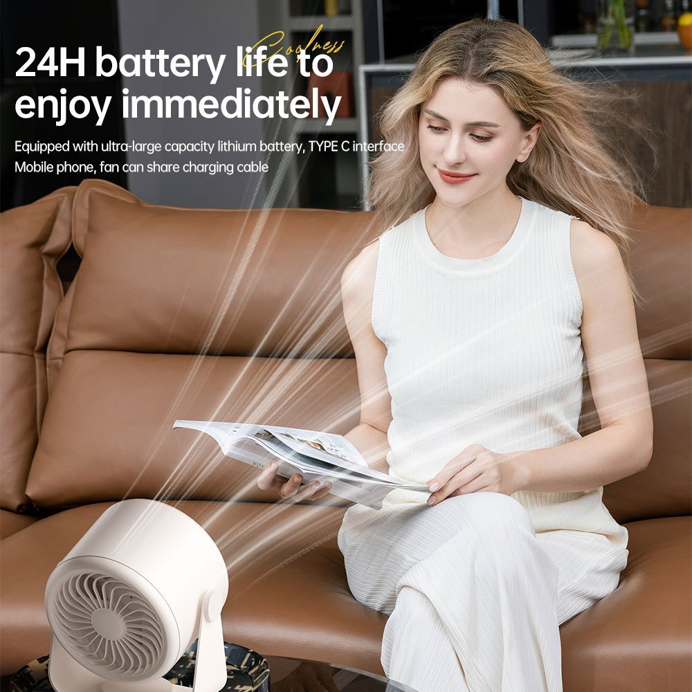 Desk Fan High Speed Rechargeable 100 Gears High Speed Digital Digital ...