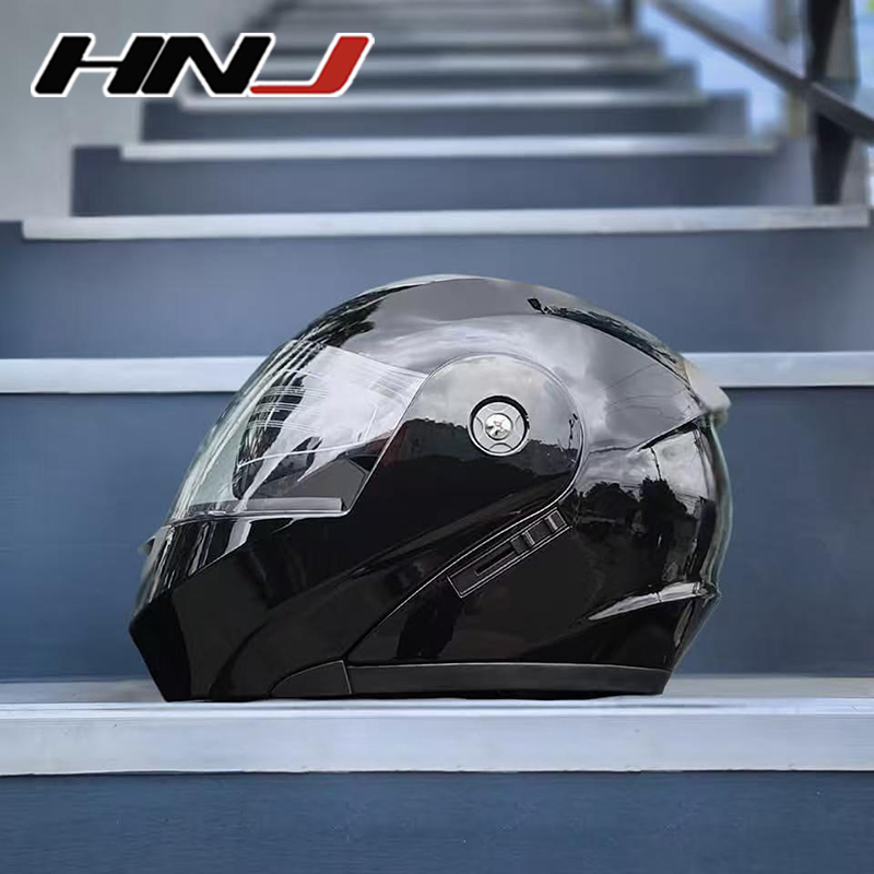 HNJ Modular Dual Visor Helmet Full Face for Motorcycle Men Women ICC ...