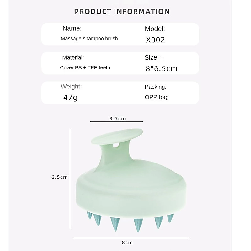 Silicone shampoo brush clean dandruff scalp massage shampoo magic massage comb anti-itch ...