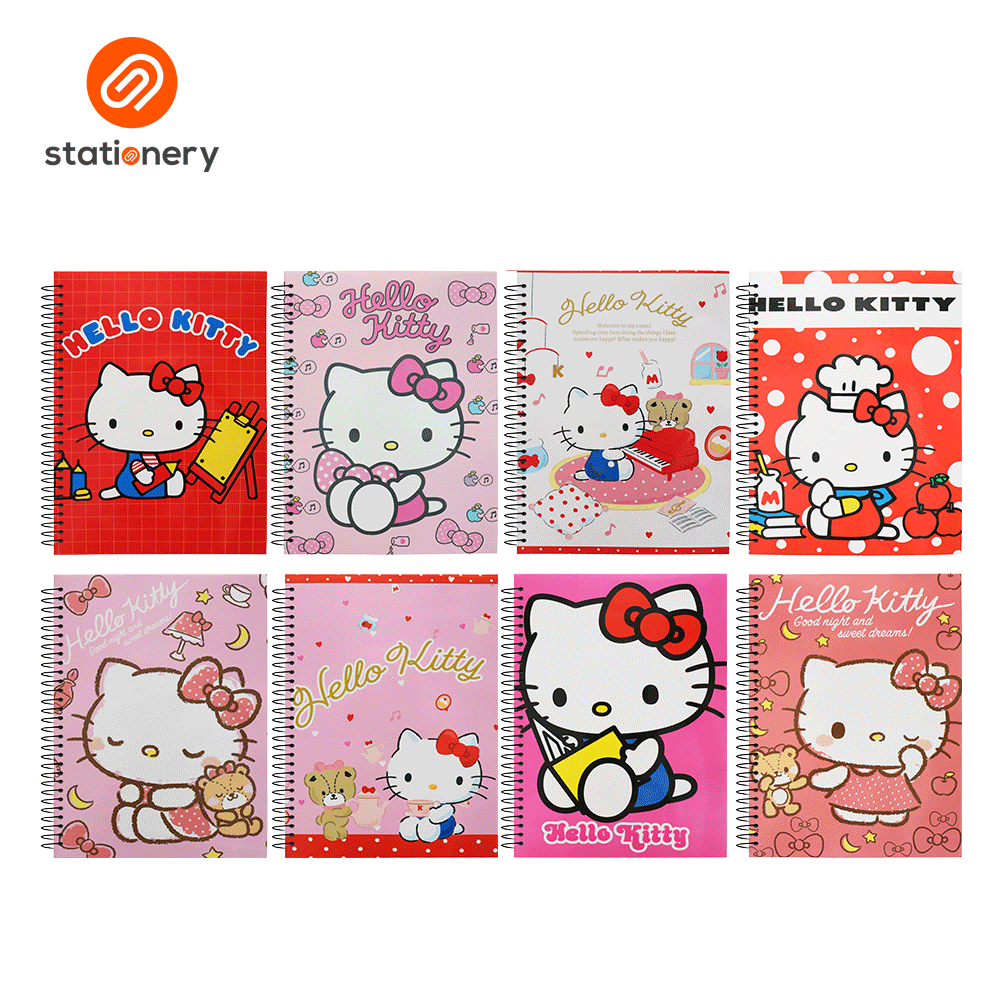Hello Kitty Spiral Notebook 80lvs Pack of 8 | Shopee Philippines