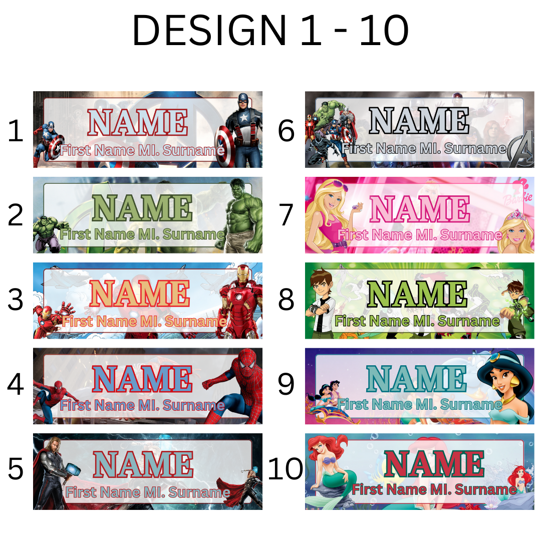 INKDROP CUSTOMIZED PVC NAMEPLATE & BAG TAG FOR STUDENTS – LAMINATED ...