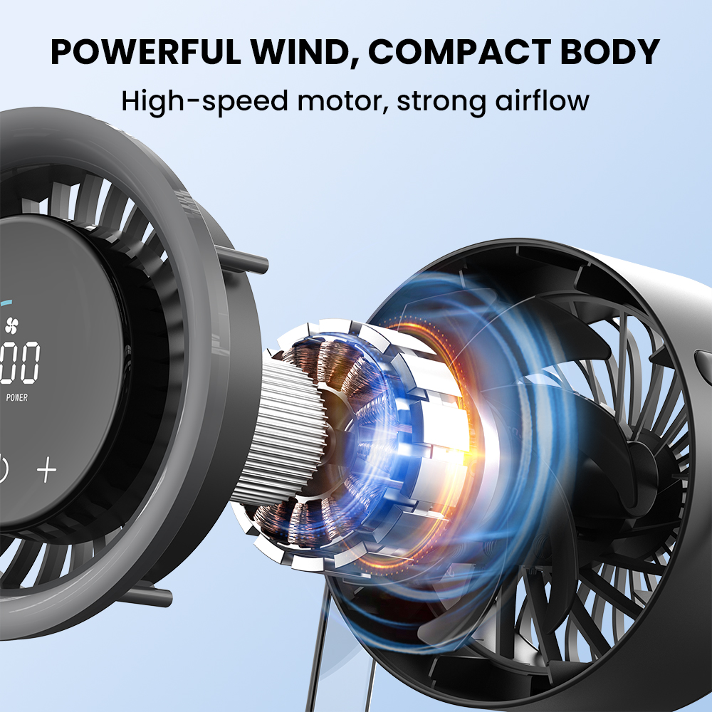 Orashare DF07 High Speed Turbo Desk Fan 3000mAh Rechargeable 100 Speed ...