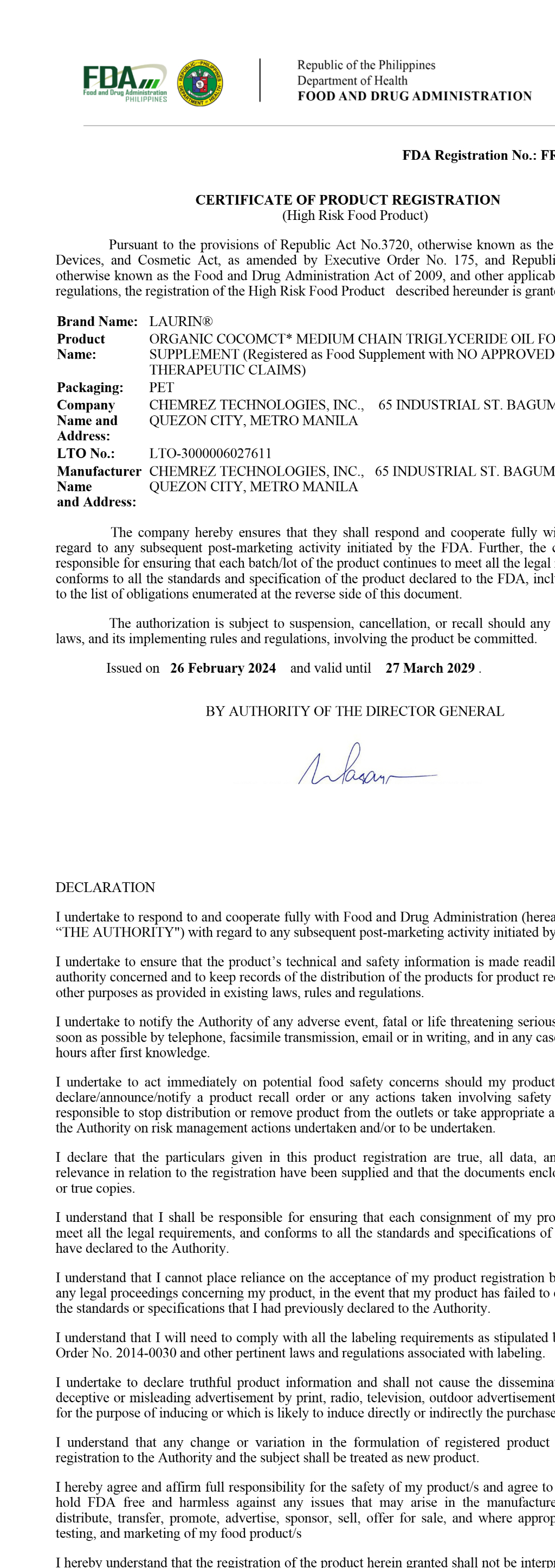 Laurin 100% Coco MCT Oil 1 Box/12 Bottles (500mL) | Shopee Philippines