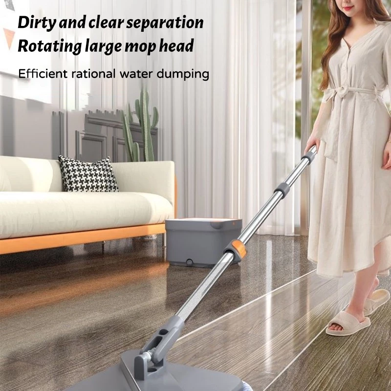 Self Wash Spin Mop 3.0 Set Flat Mop 360 Rotating Floor Mop with 3cloth ...