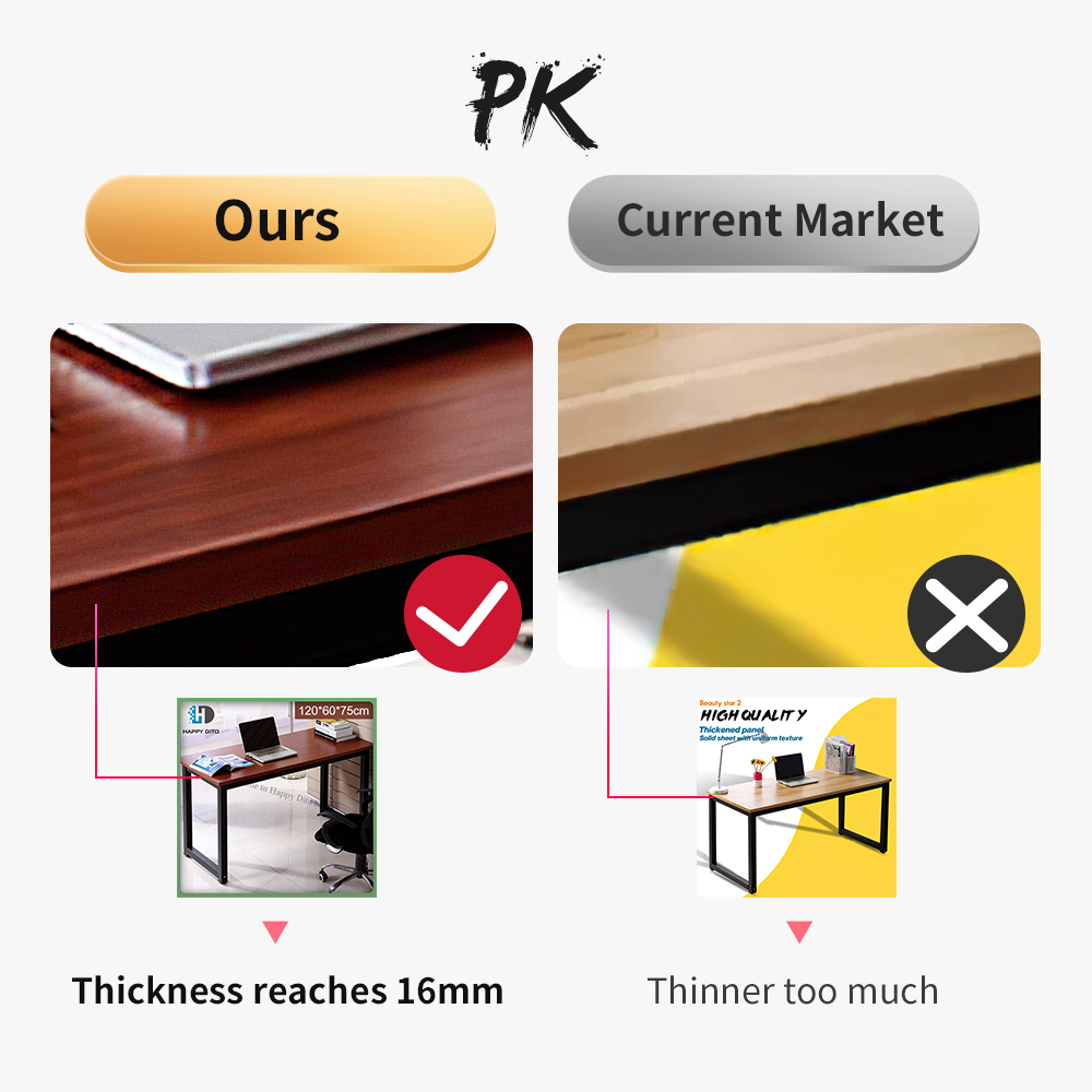 Computer Table Study Table Home Dining Steel Frame Gaming Desk Table ...